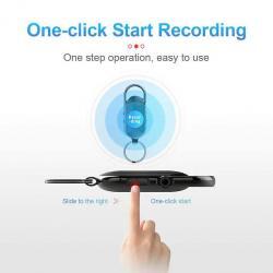 Keychain Clip Voice Recorder Black - OzSpy Spy Shop